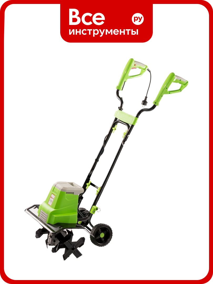 Культиватор электрический REDVERG RD‑T1500 6690510 с червячным редуктором, складной ручкой, бытовым классом