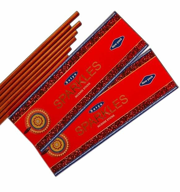 Спарклес Сатья аромапалочки с подставкой Satya Sparkles Thick 8 Sticks x 1 Packs