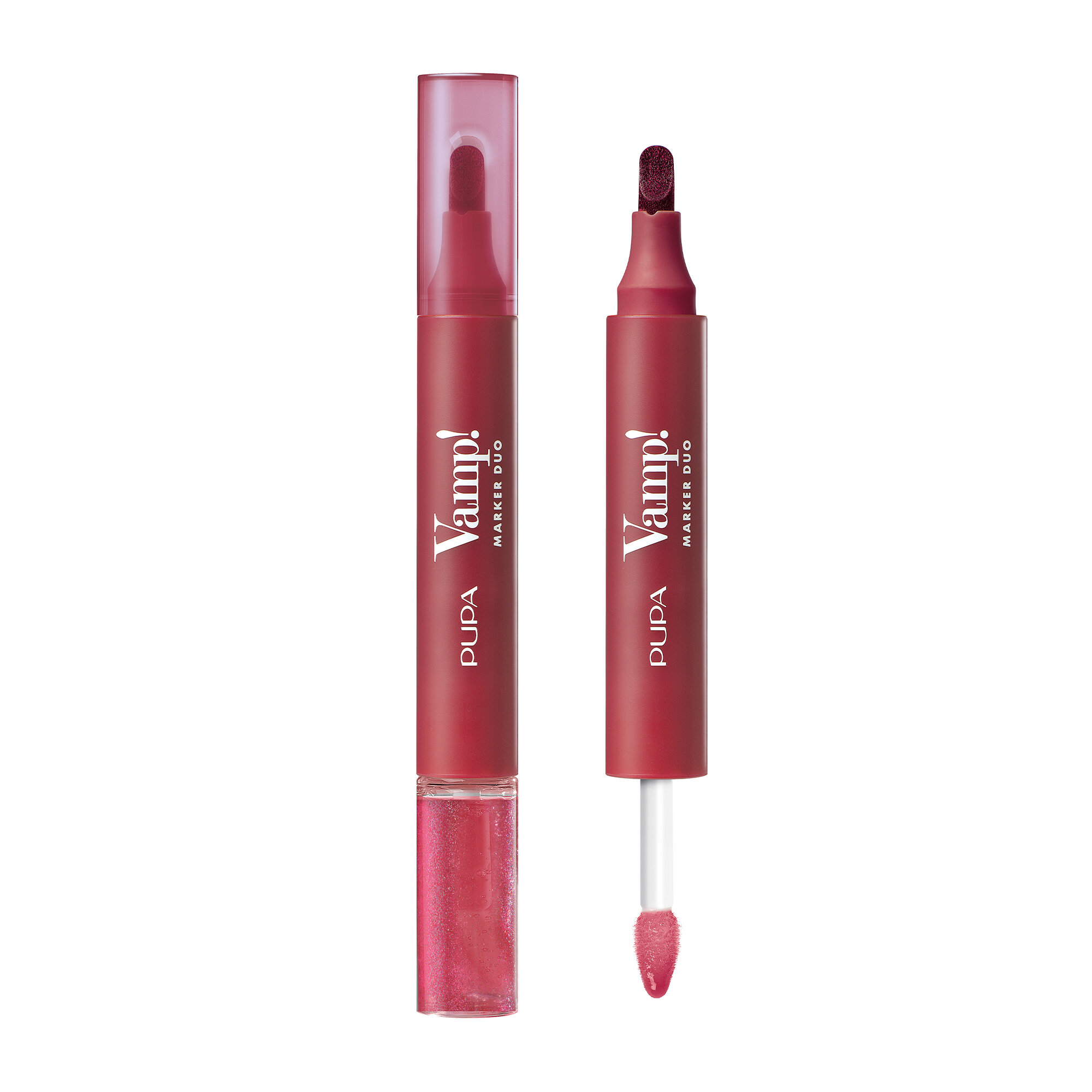 PUPA VAMP MARKER DUO Маркер и блеск для губ Вишневая гранита