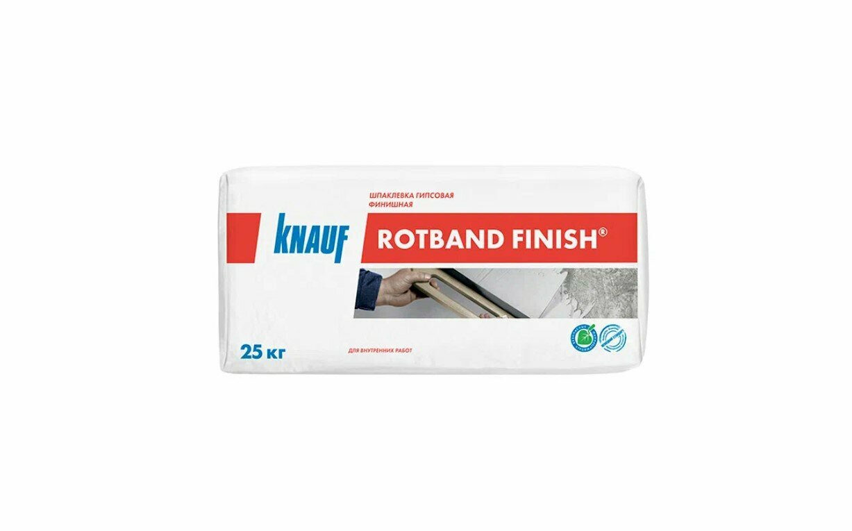Шпаклевка гипсовая Knauf Ротбанд Финиш для внутренних работ под обои и покраску 25 кг