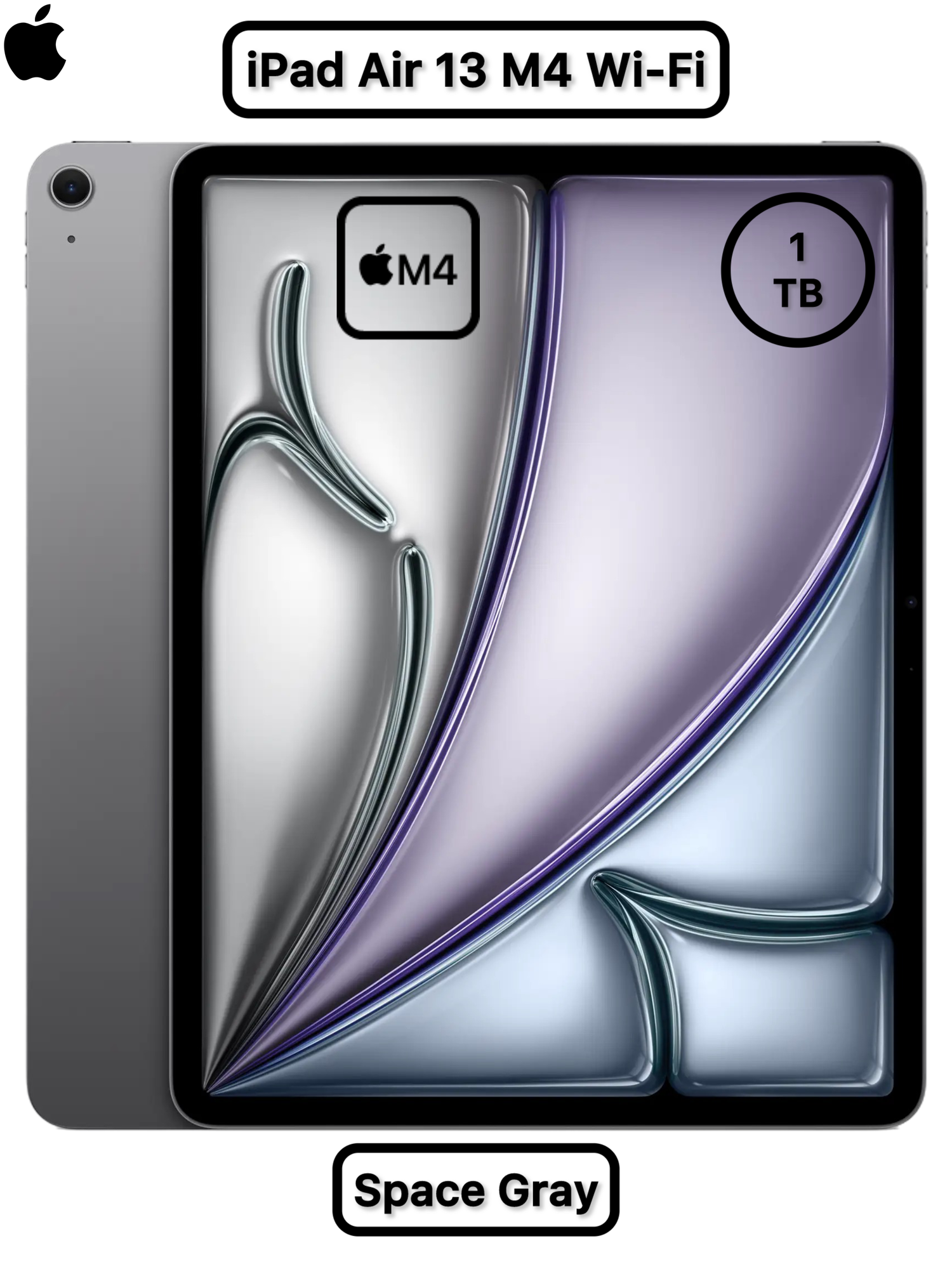 Планшет Apple iPad Air 13 M4 2026, Wi-Fi 1TB ГБ, Gray (серый), 12 ГБ/1024 ГБ
