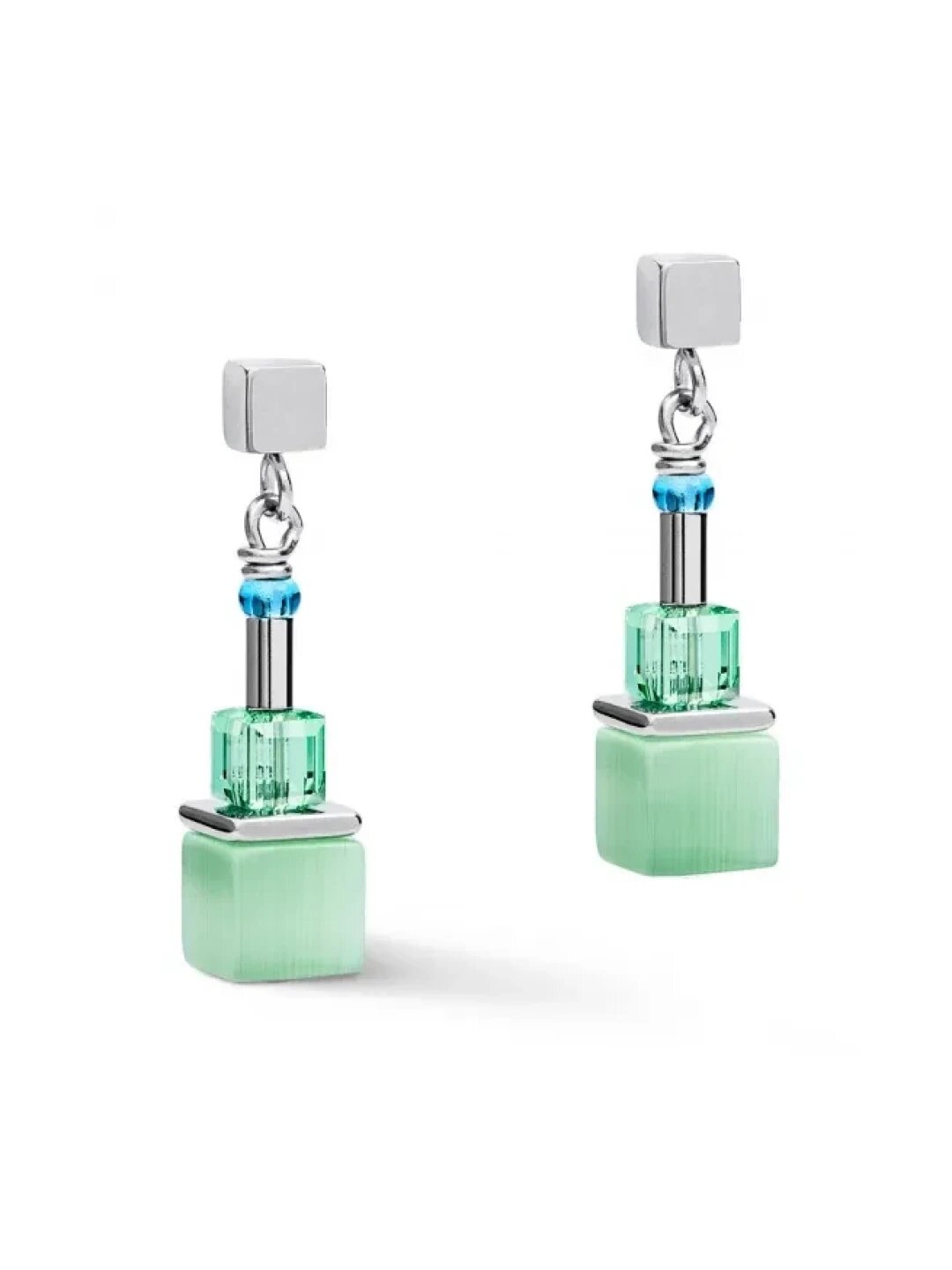 Серьги, кристаллы Swarovski, тигровый глаз