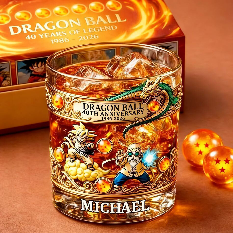Whiskey прозрачный Стекло, 300 мл Стекло, Dragon Ball, Поверхность плоская, не объемная