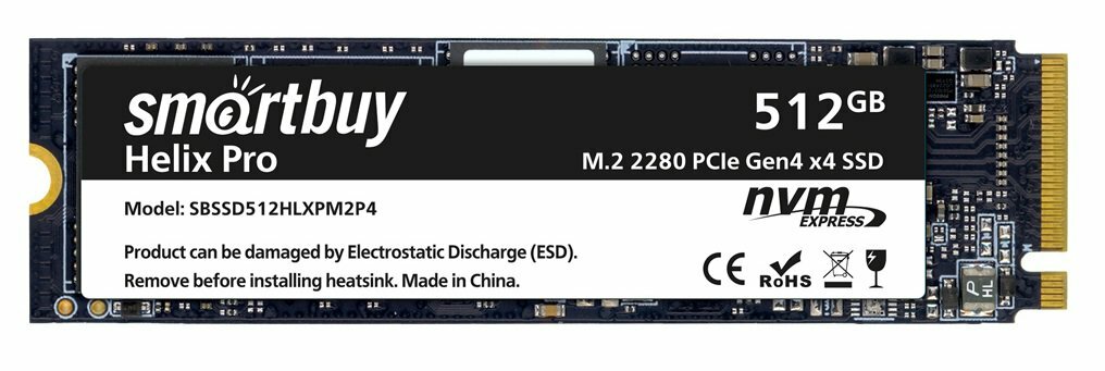 Накопитель SSD 512Gb Smartbuy SBSSD512HLXPM2P4 Helix Pro M.2 2280