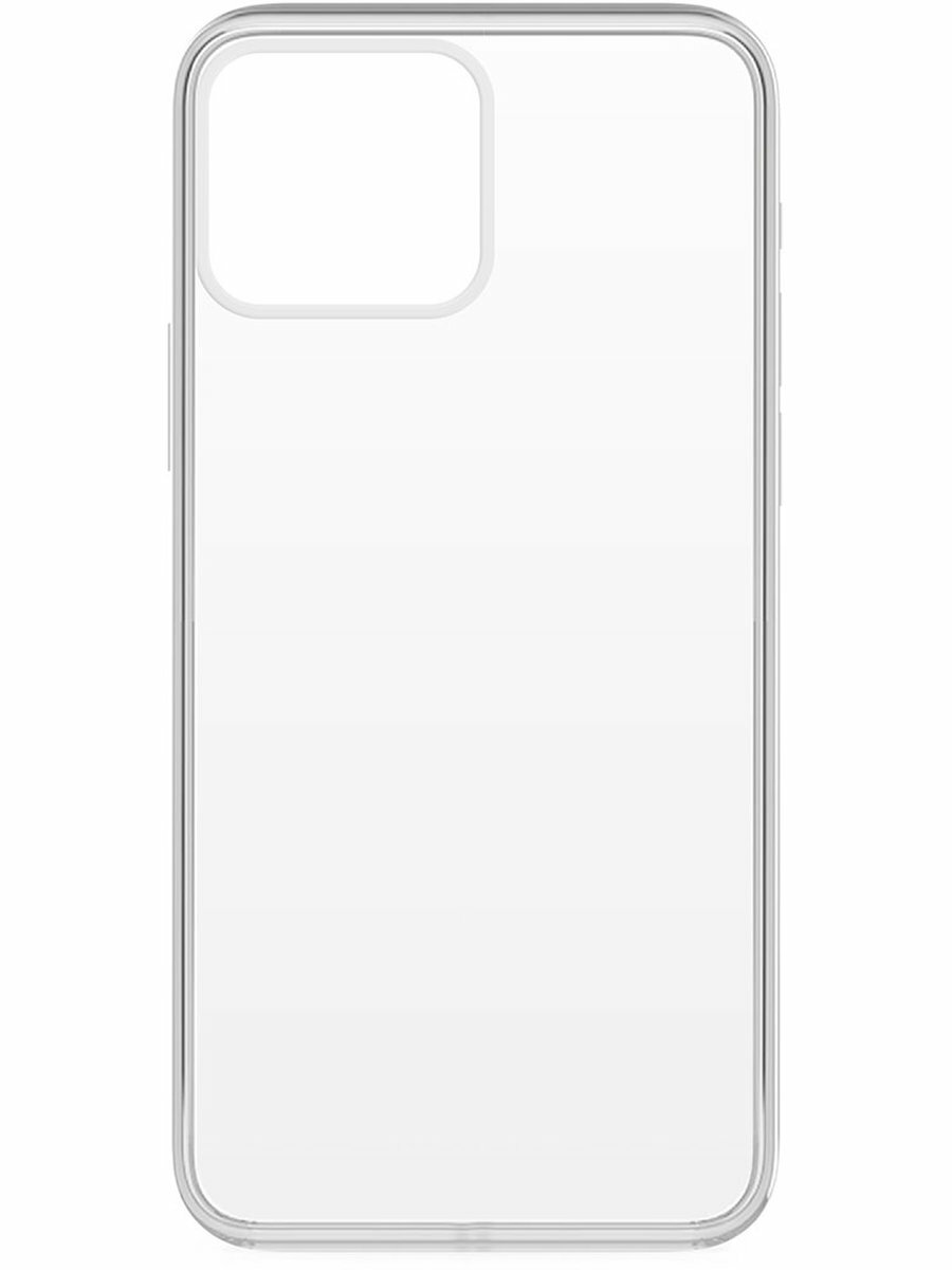 Клип-кейс Krutoff, для iPhone 13, силикон, прозрачный, матовый