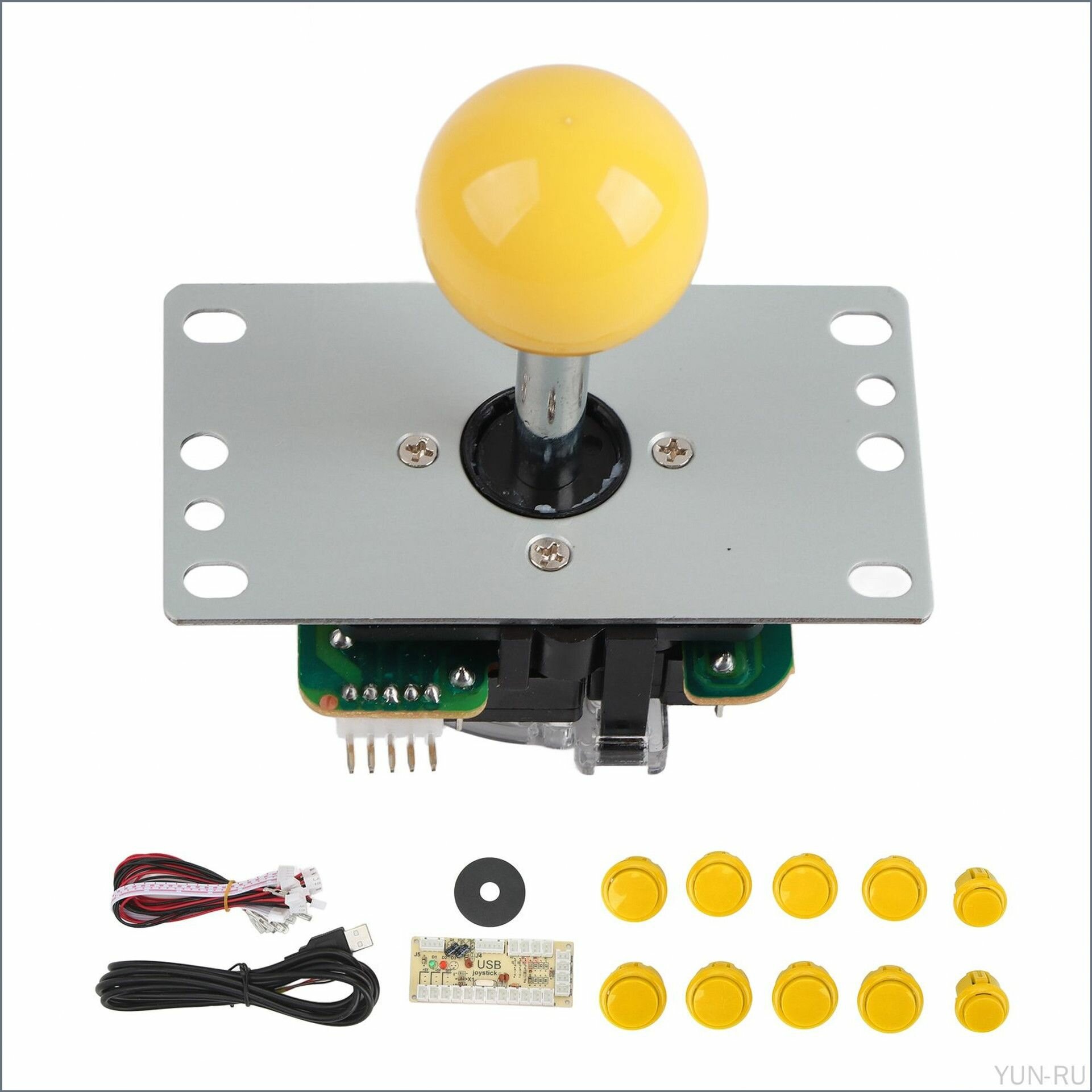 Джойстик для Аркадных Игр: ABS и Металл Plug-and-Play для ПК - Универсальный DIY Контроллер с Пылезащитой для Длительных Сессий Геймпад для Сборщиков Кабин и Энтузиастов