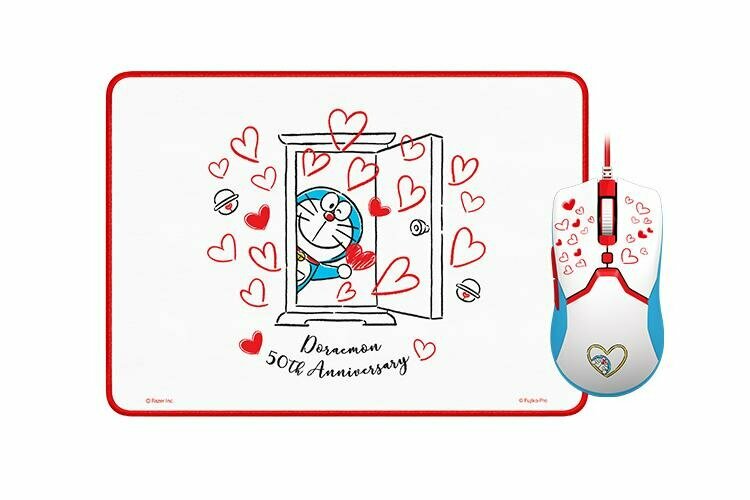 Мышь унисекс Razer Doraemon 50th Anniversary Limited Edition, набор мышь и коврик с дизайном сердца