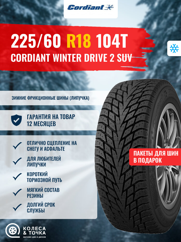 CORDIANT WINTER DRIVE 2 SUV 225/60R18 104T (зима) (349699)