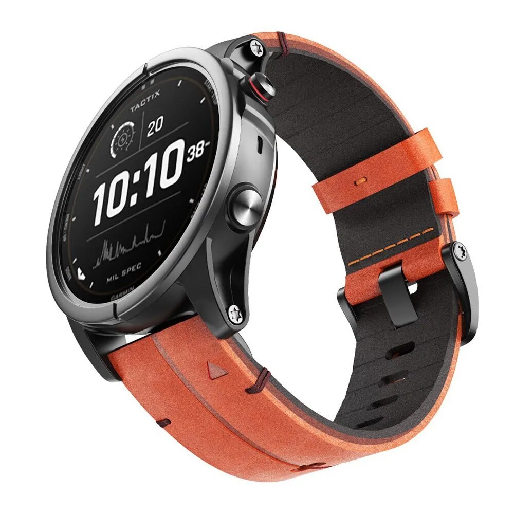 Винтажный кожаный ремешок, подходит для часов Garmin Watch (22/26) мм, может использоваться для серии Garmin Fenix 5X 6X 7X 8