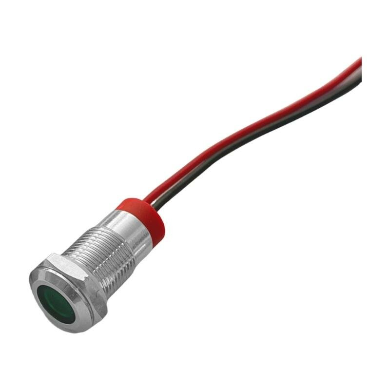 Антикоррозионный сигнальный светильник для систем безопасности, 10mm - Зеленый Свет 220V Wir