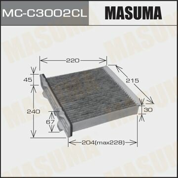 Фильтр салонный угольный MITSUBISHI MONTERO MASUMA MC-C3002CL