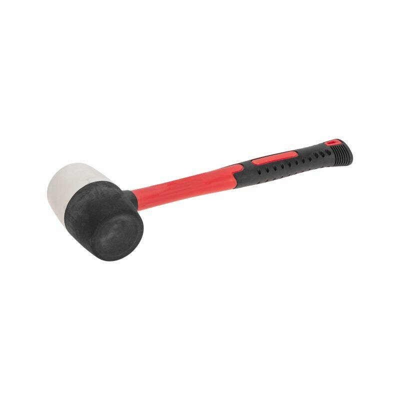 Киянка 450г фибергласовая рукоятка резинов. черн./бел. Kranz KR-12-8153