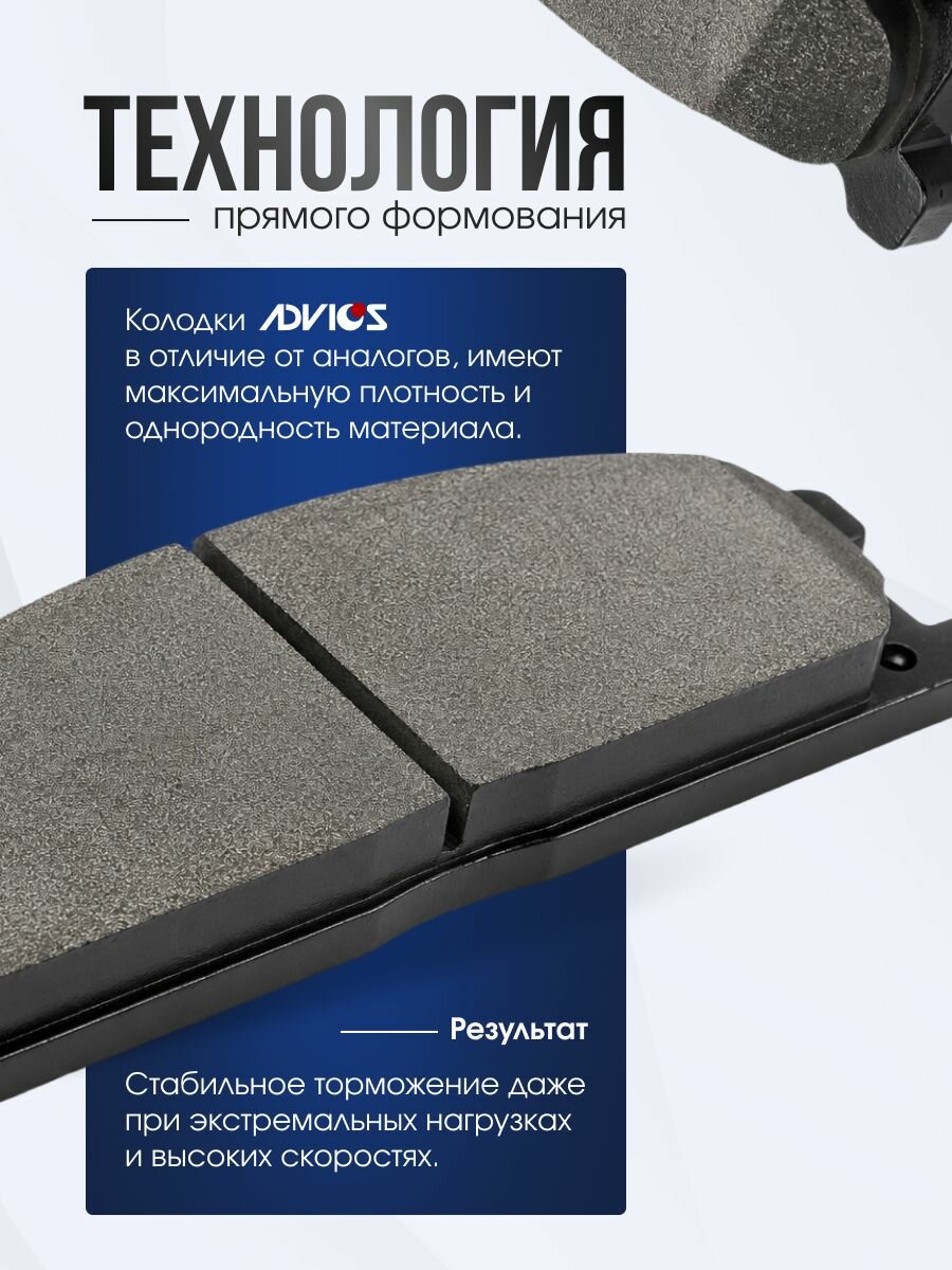 Колодки тормозные задние TOYOTA RAV4 A30 A40, CAMRY V40 V50, VANGUARD, MARK X ZiO Advics SN134