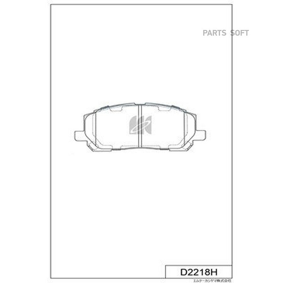 KASHIYAMA D2218H Дисковые тормозные колодки KASHIYAMA (противоскрипная пластина в компл.)