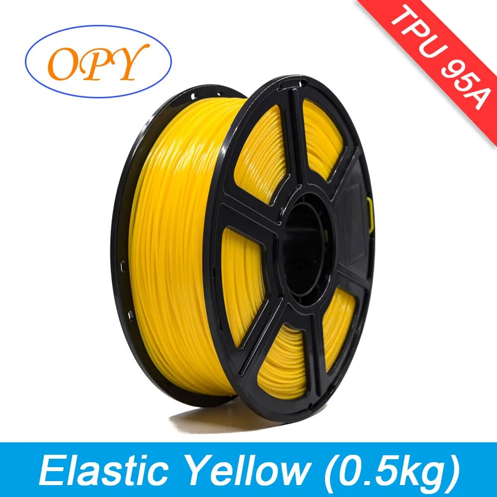 OPY Elastic Yellow TPU 95A Filament 0.5kg