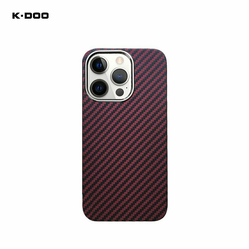 Чехол Kevlar для iPhone 13 PRO MAX, ультратонкий, красный