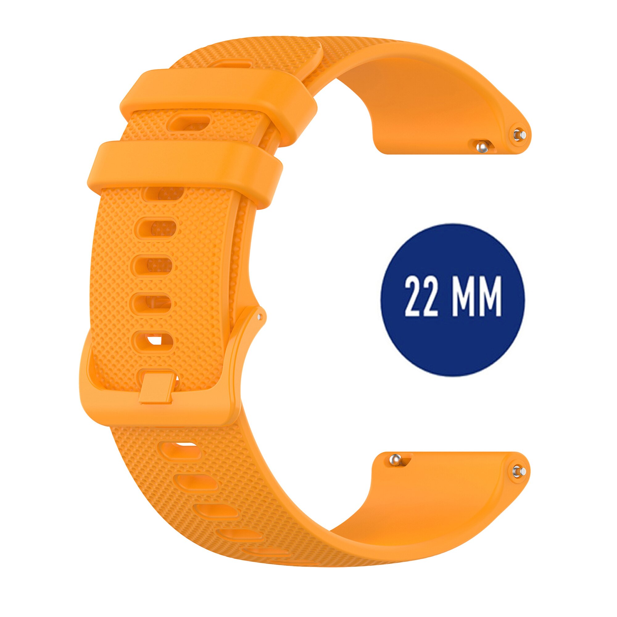 Ремешок силиконовый для умных часов 22мм Garmin Venu 2 / Vivoactive 4 / Garmin Active желтый