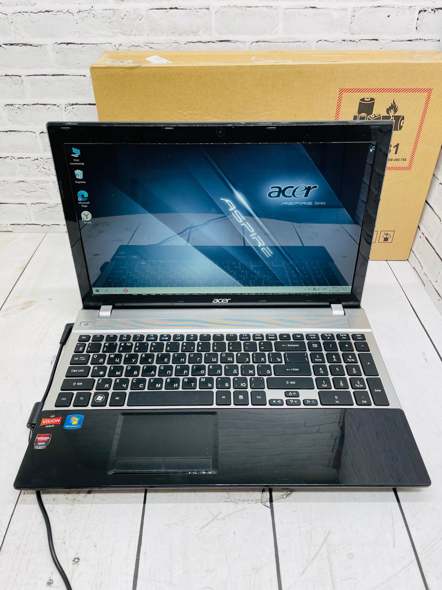 Игровой ноутбук 15,6, Acer V3-571, AMD A8 4500, 6 Gb DDR3, 120 Gb SSD, AMD Radeon 7670
