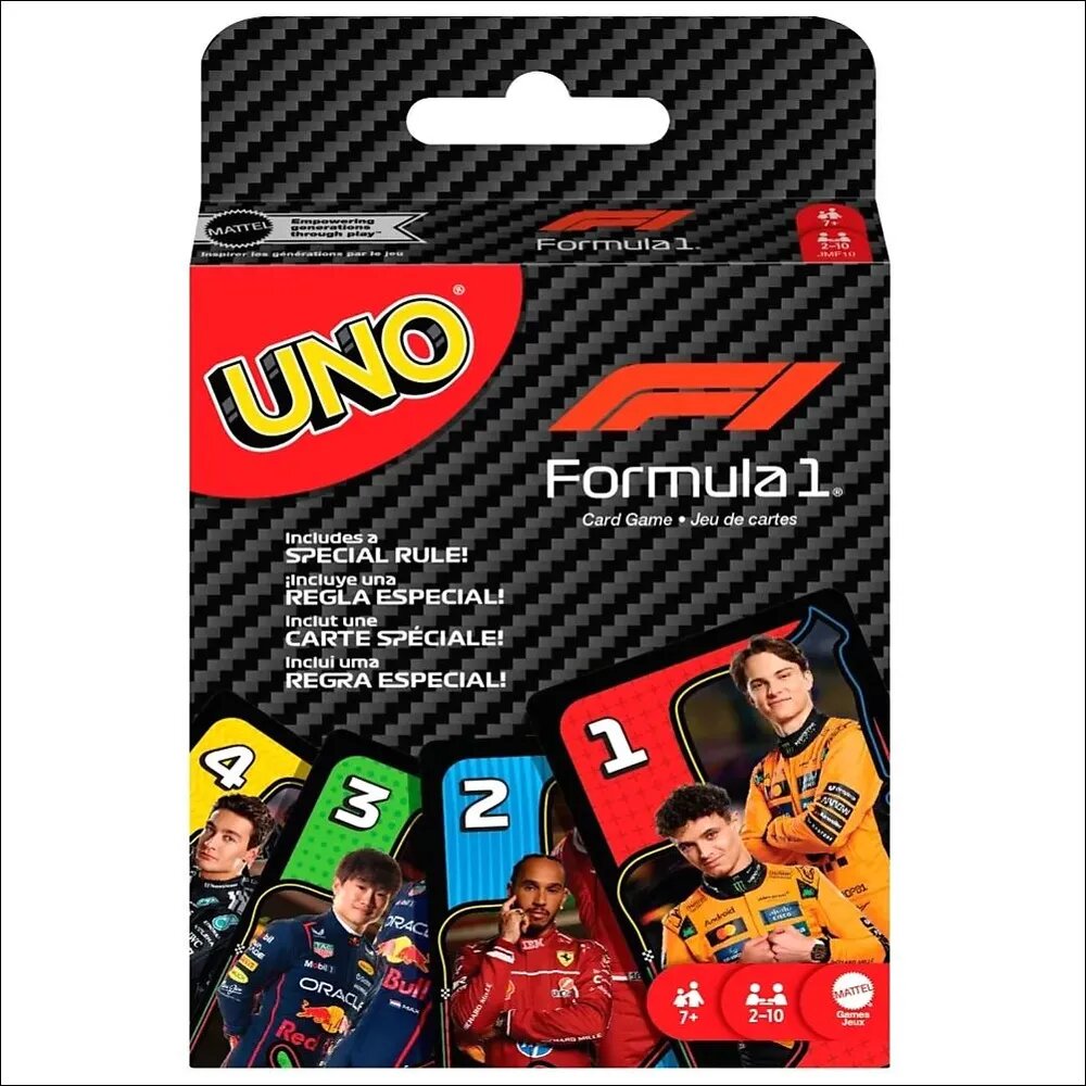 Mattel Games Uno Formula 1 - Настольная карточная игра Формула 1 JMF10