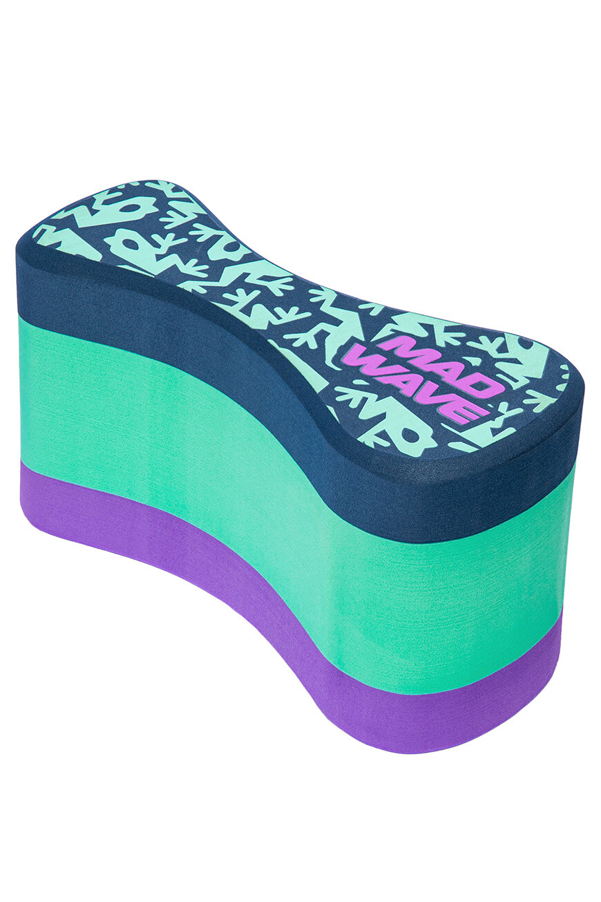 Колобашка для плавания MAD WAVE Pull buoy EXT Printed, 22x10x12см, цвет фиолетовый