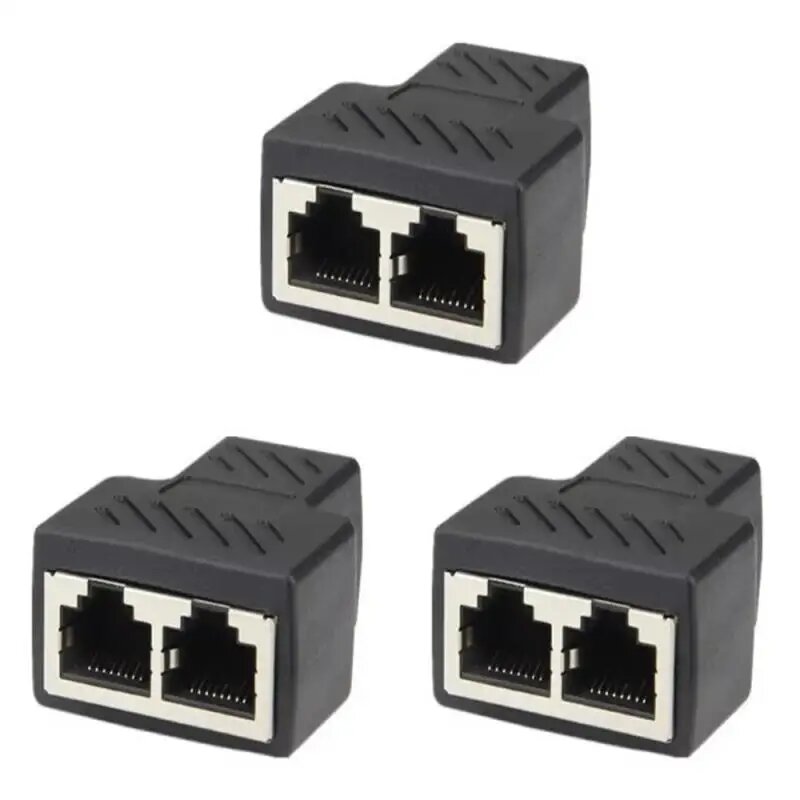 RJ45 разветвитель Ethernet 2 порта, 3шт