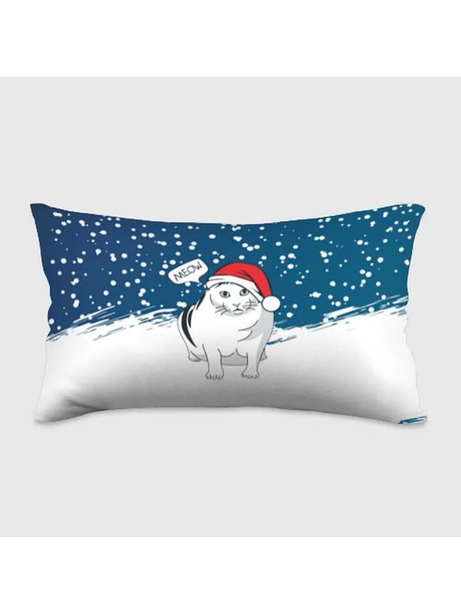 Новогодний кот Бендер мем Подушка