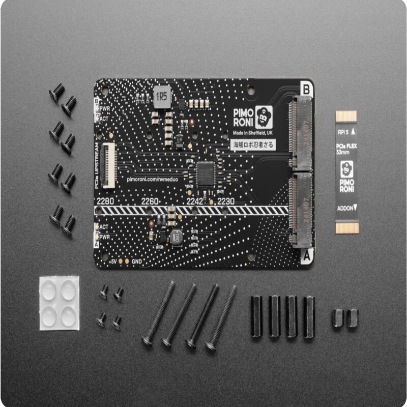 Pimoroni NVMe Base Duo для Raspberry Pi 5