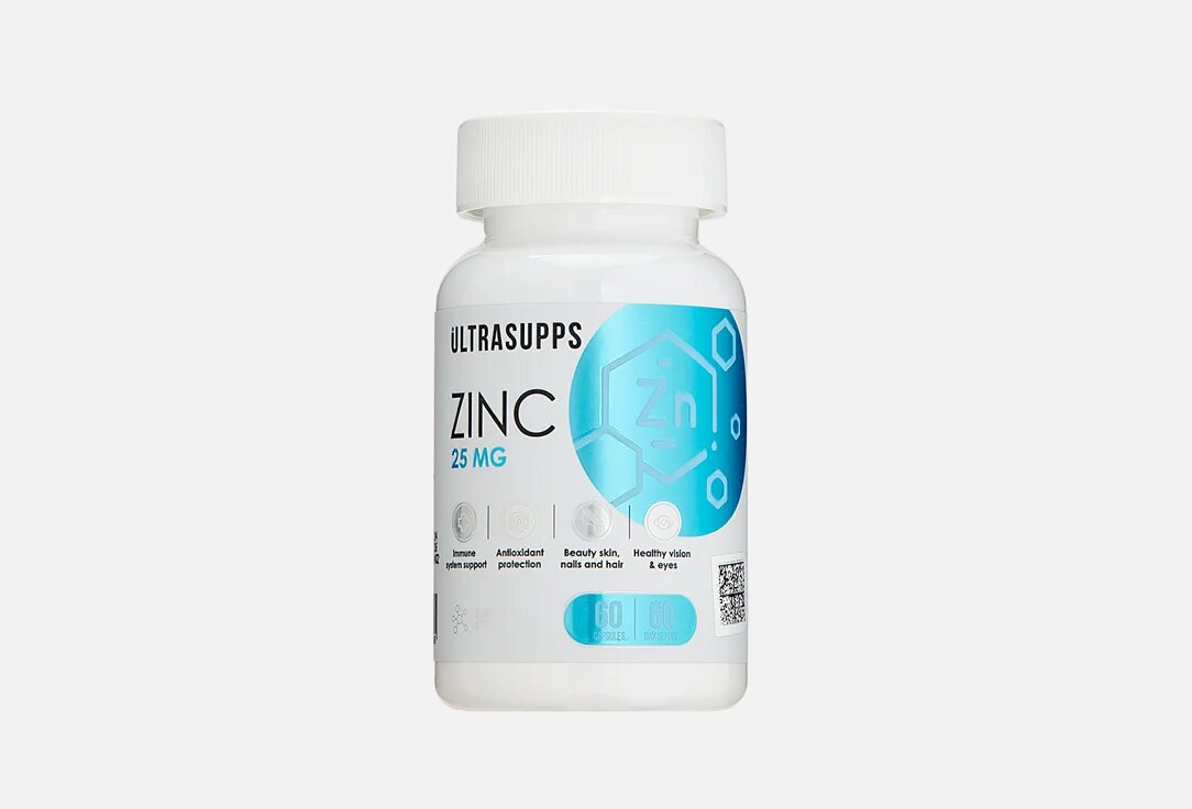 Ultrasupps 25 мг в капсулах Цинк 60 шт