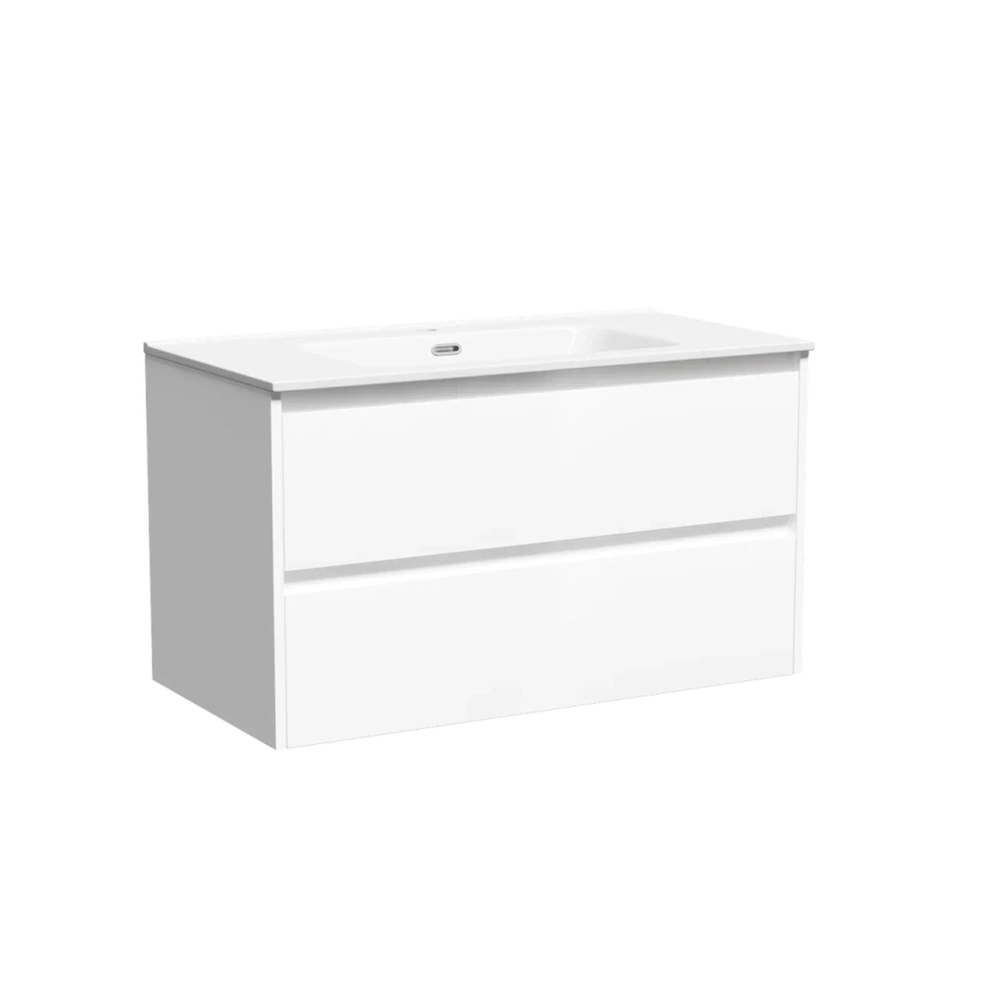 Тумба подвесная SANCOS Libra 890х450х500, c двумя ящиками оснащенными доводчиками, белый глянец , арт. LB90W