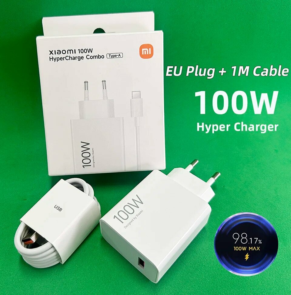 Оригинальное зарядное устройство Xiaomi 17 Pro Max Ultra Fast Charger 100W 90W для Poco X8 M8 Pro F8, адаптер Hypercharge, кабель Type-C для Redmi Note 15 Pro+ 14