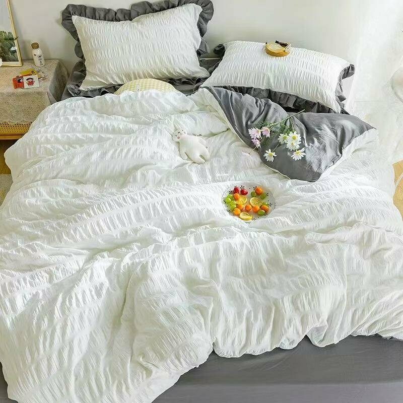Комплект постельного белья Boho Shabby Chic4 предмета Spain 220x240cm 4pcs, белый