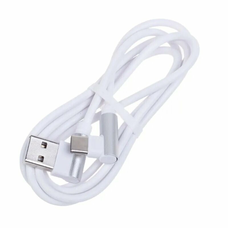 (1 штука) Кабель для зарядки и передачи данных USB-Type C с двойным изгибом длиной 2 метра
