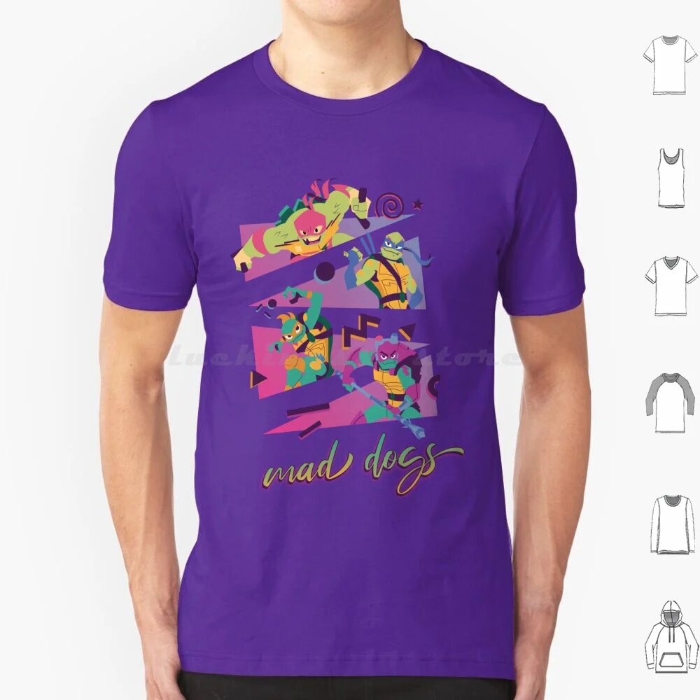Футболка Mad Dogs 6XL хлопок Rottmnt Turtle XXL, Фиолетовый, M-Tee-Purple