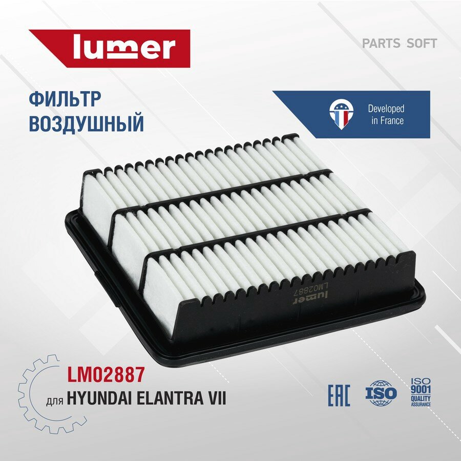 Boздушhыйфильtphyundaielantravii от официального дистрибьютора, LUMER, артикул LM02887