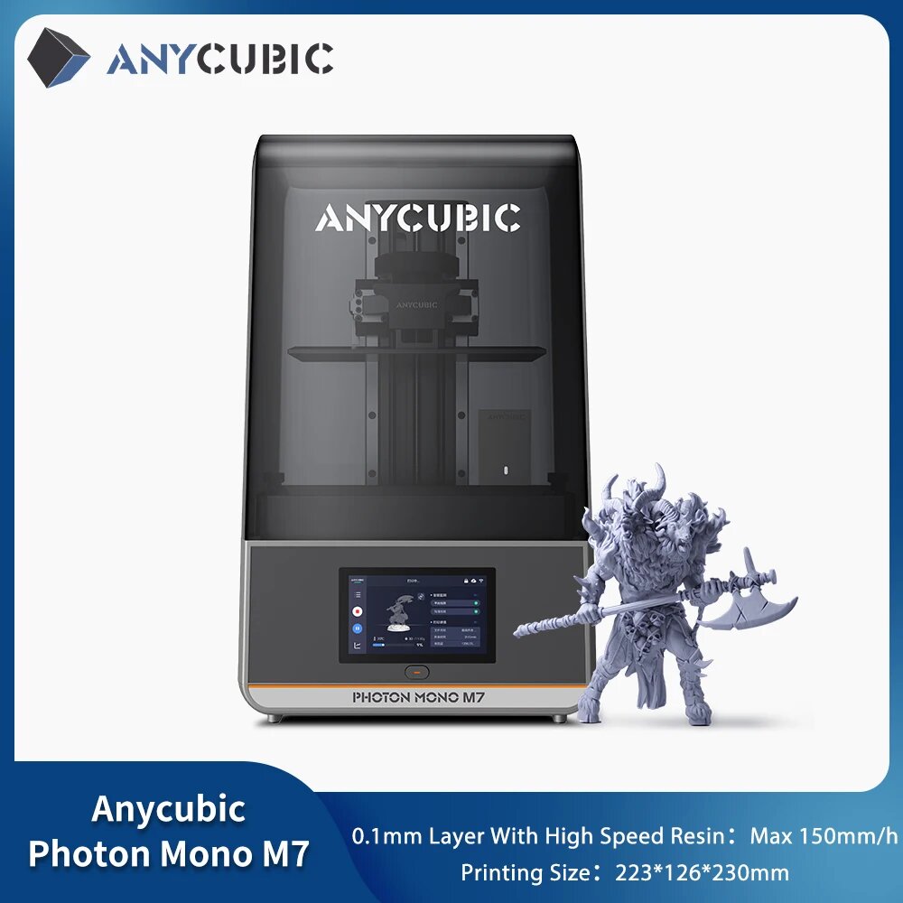 3D-принтер ANYCUBIC DLP SLA LCD Высокоскоростной 3D-принтер на УФ-резине Машина для мойки и полимеризации Photon Mono M7, M7 Pro, M5s Pro, Photon P1