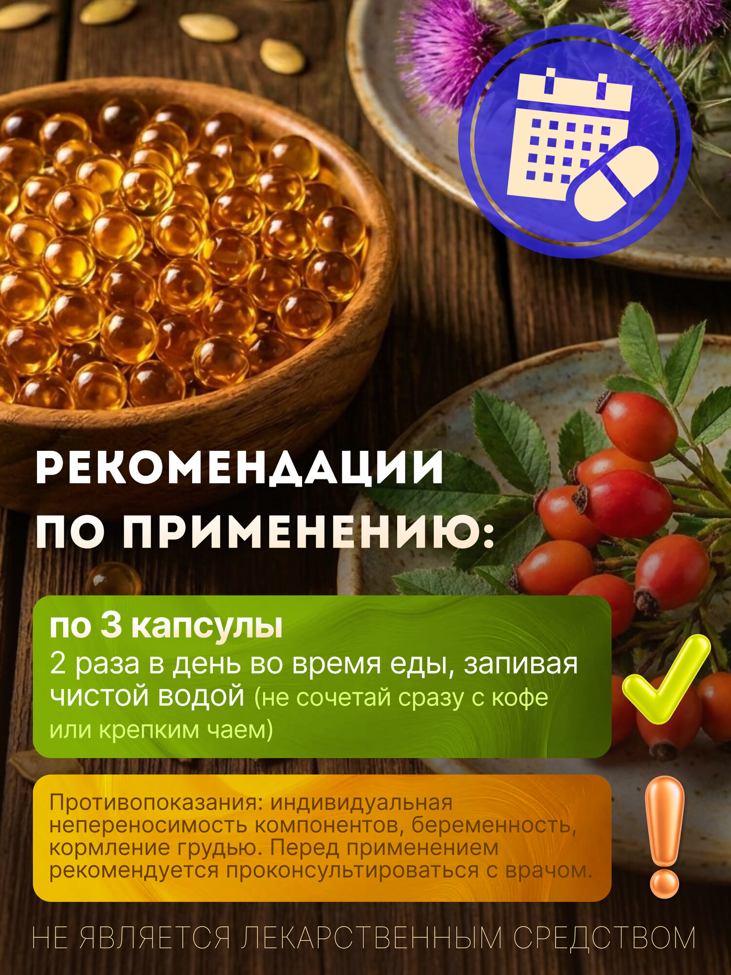 Концентрат 5 масел. Здоровый организм. Алтайские традиции, 360 капсул