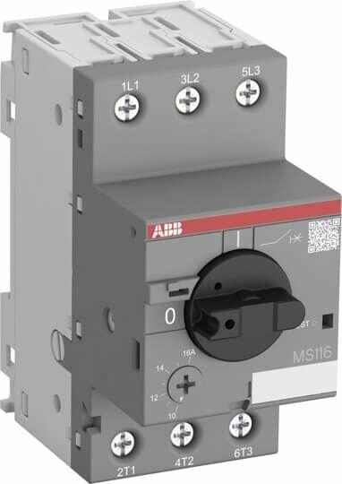 Авт. выключатель с рег. тепловой защитой 0.63-1.0А MS116-1 ABB 1SAM250000R1005