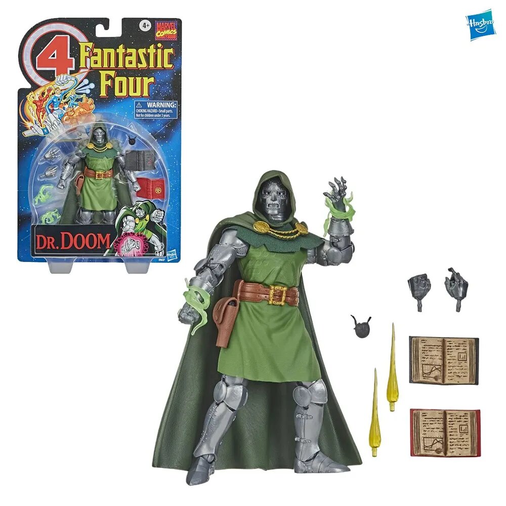 Фигурки Hasbro Серия Фантастическая четверка-Ретро-упаковка Легенды Марвел Фигурки героев: доктор Дум-16 см