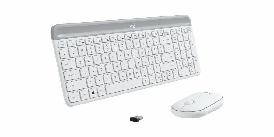 Комплект клавиатура + мышь MK470 Slim, , белый, кириллица+QWERTY