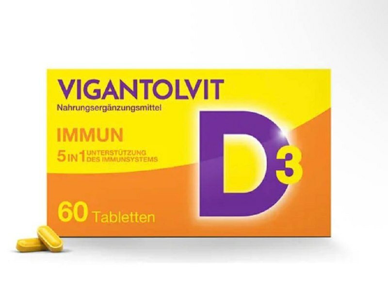 Витаминный комплекс VIGANTOLVIT "IMMUN 5 в 1", для иммунитета, 60 таблеток, Германия