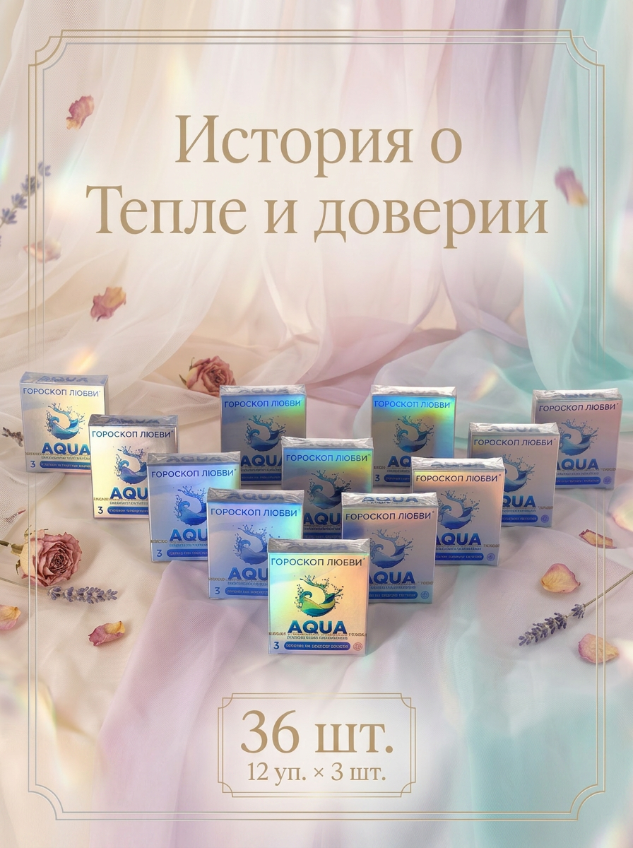 Презервативы, История о тепле и доверии — готовый набор 36 шт. для взрослой аудитории