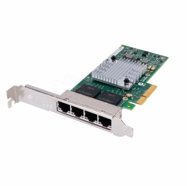 HP NC365T HSTNS-BN58 593722-B21 593743-001 593720-001 (формат Intel i350-T4 ) четырёхпортовая гигабитная сетевая карта для компьютеров и серверов PCI-E x4, содержит 4 разъёма RJ45 1 Gbit