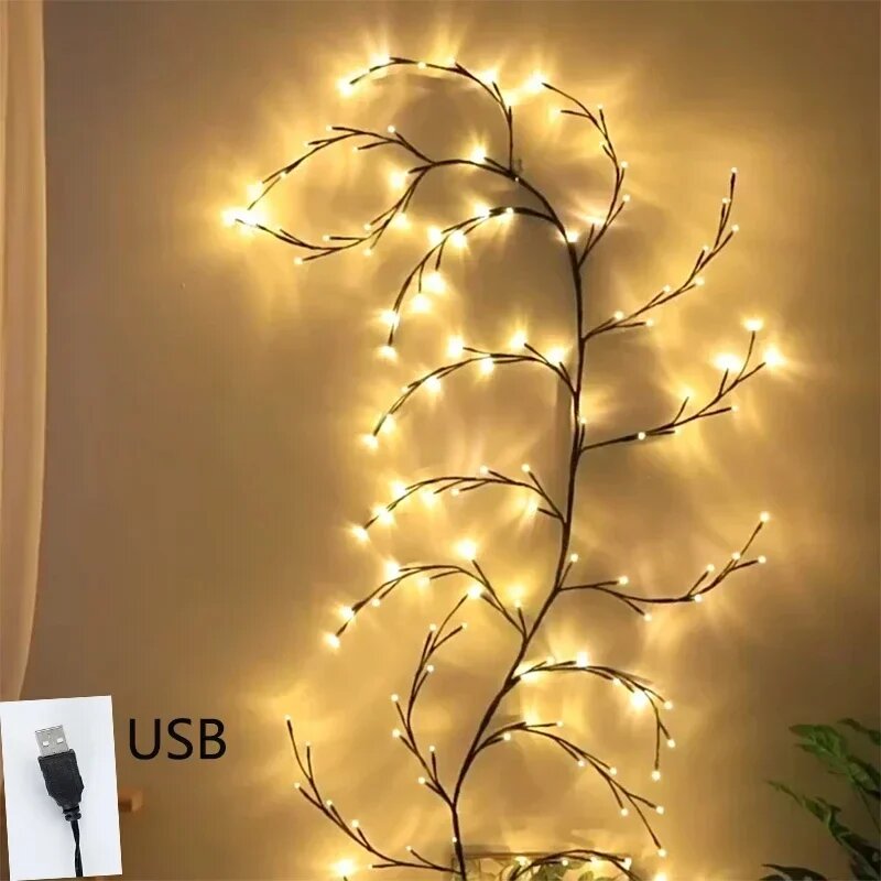 Ночник LED ветка дерева 96 светодиодов 8 режимов USB