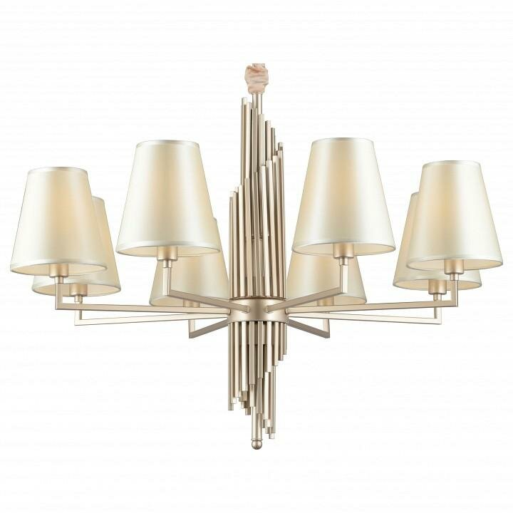 Люстра Omnilux Porlezza OML-72203-08 цвет плафона подвески Белый, цвет арматуры Бронза