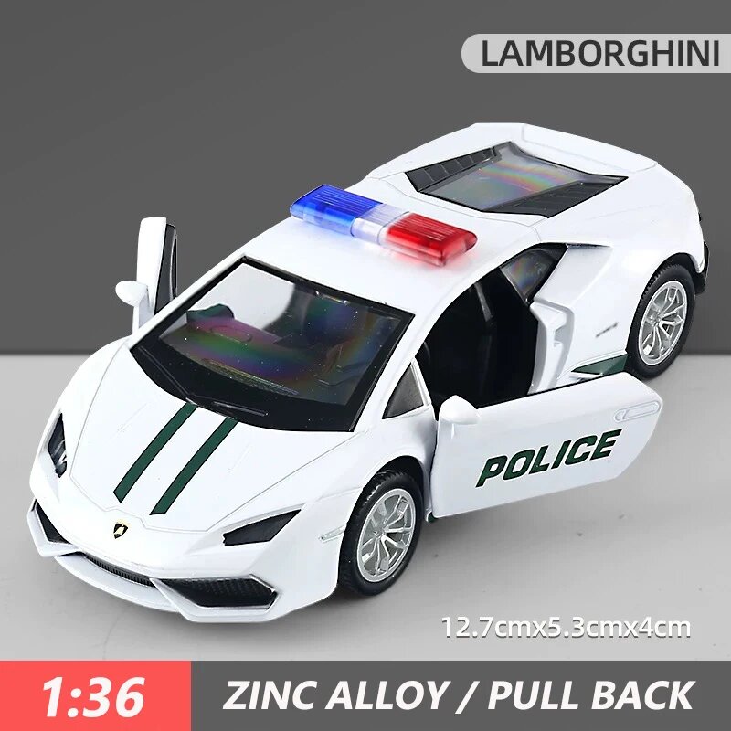 Lamborghini Huracan Police 1:36, белый