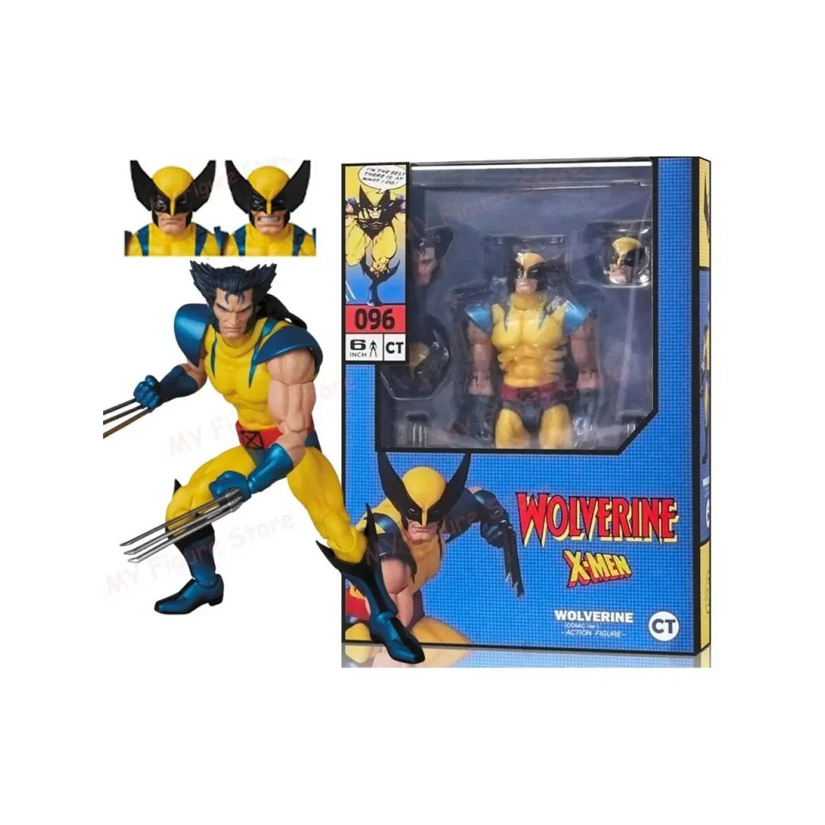 Фигурка CT Mafex Росомаха 96, ПВХ, 9-14 лет, для мальчиков и девочек