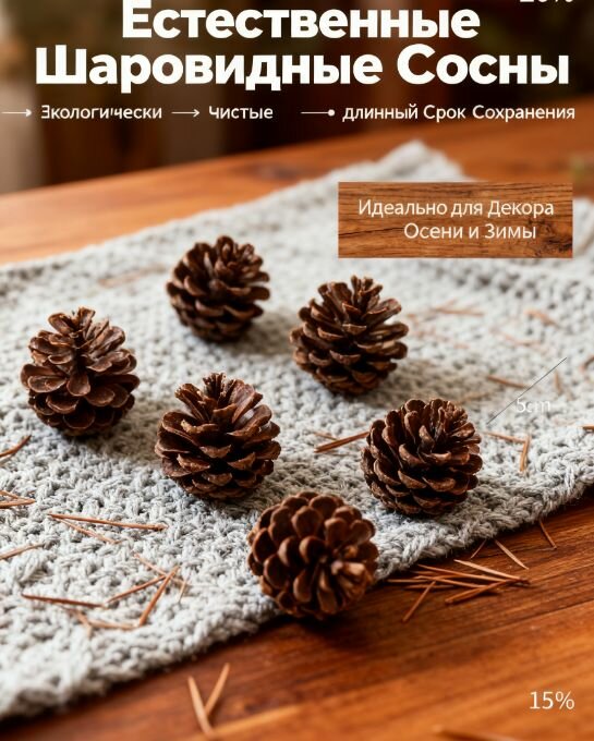Гирлянда хвойная, 5 см, 1 шт