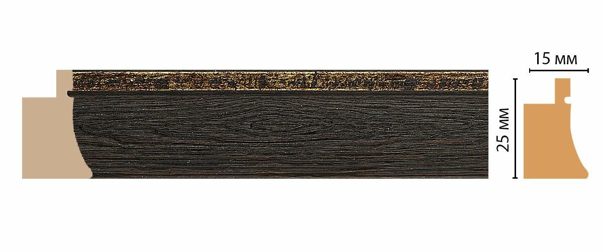 Багет для Ремонта Decomaster 584-1333 В25хШ15хД2900 мм / Декомастер.