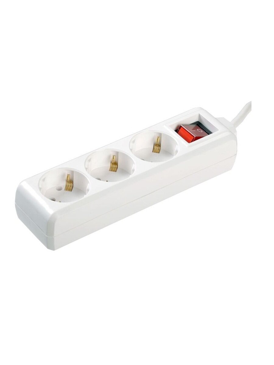 Удлинитель IEK WYP10-16-03-03-ZK-N 3х3м с заземл. 16А IP20 У03К 2P+PE 250В ПВС 3х1 с выкл.