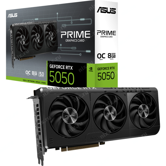 ASUS PRIME PRIME-RTX5050-O8G (GeForce® RTX 5050) 8 Гб, GDDR6, 128 бит, PCI Express, 3xDP,1xHDMI